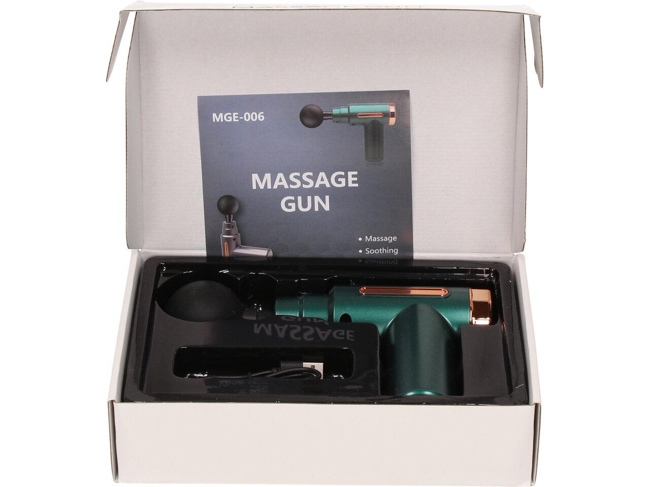 Masážní pistole zelená MGE-006 za 590 Kč Skladem